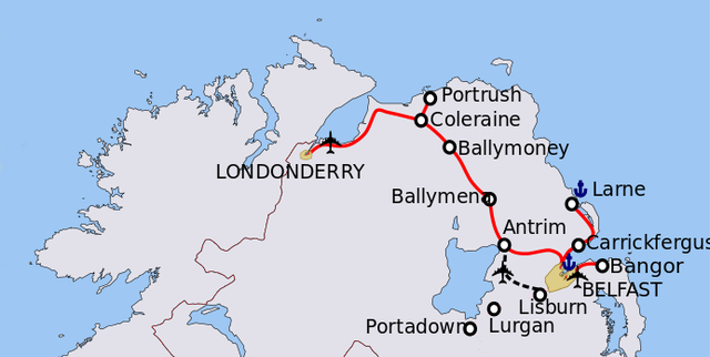 Línea ferroviaria Belfast-Derry (Londonderry). Belfast–Derry railway ...