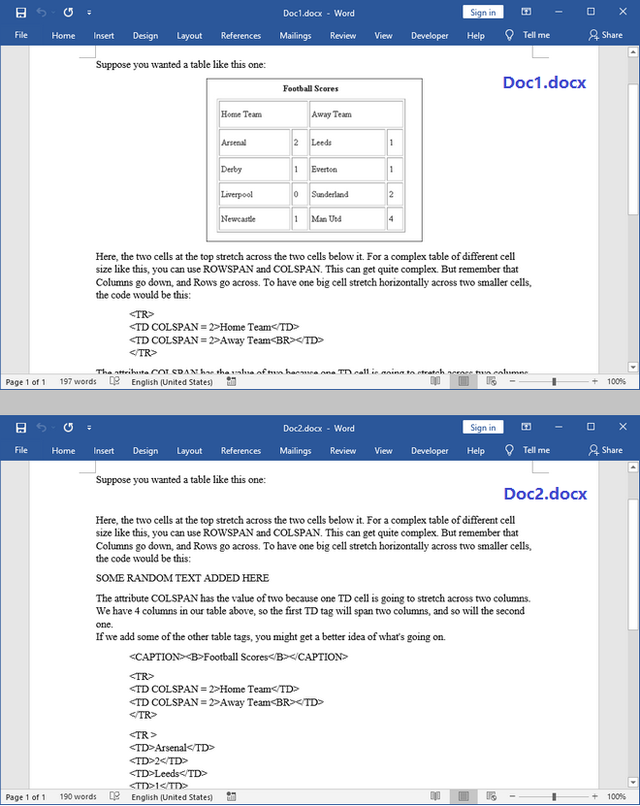 Java - Compare Two Word Documents and Find the Differences - codeexamples