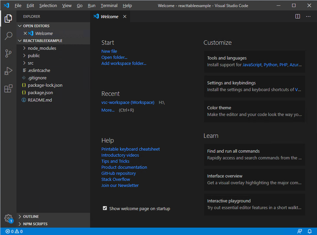 Using React In Visual Studio Code