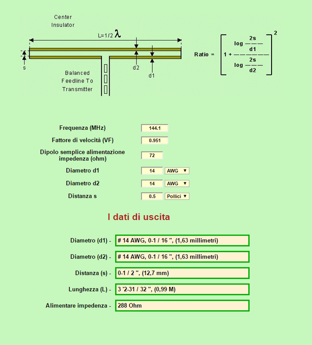 Calcolatore YAGI con dipolo ripiegato - Benvenuti su OfficinaHF!