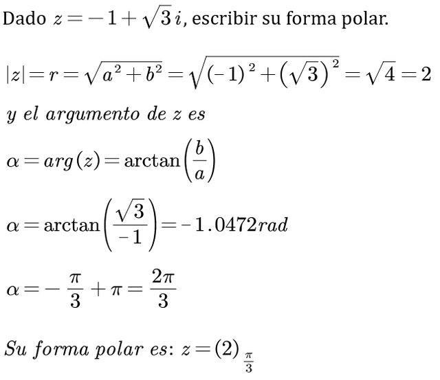 Forma polar de un número complejo - Matemática Informática y Educación