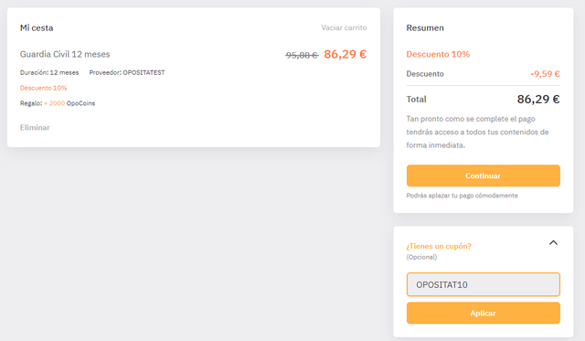 CÓDIGO DE DESCUENTO OPOSITATEST - Cursos Online