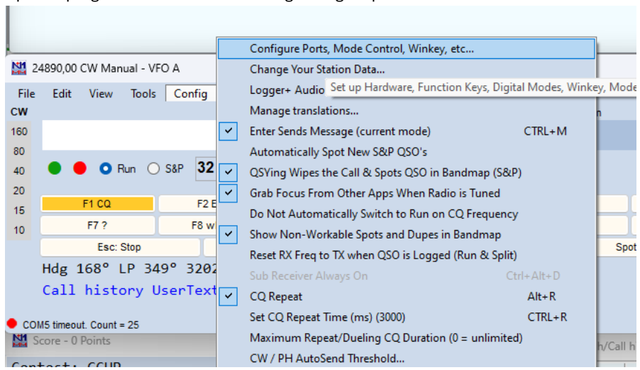 N1MM - QARTest Log configuration guide - IW7DMH - Ham Radio Station