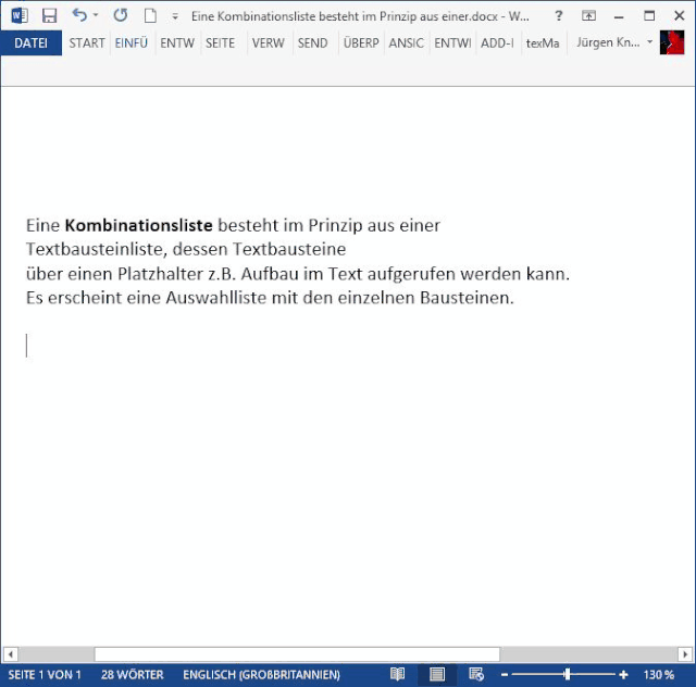 Autotext verwalten - texManager