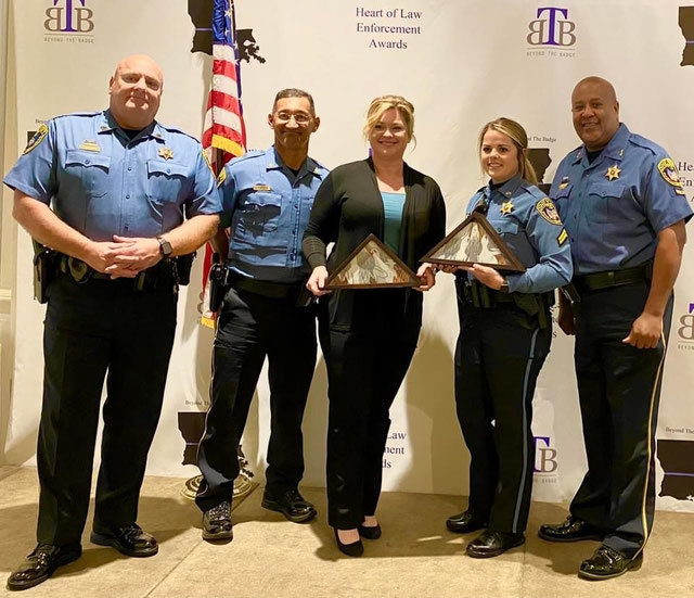 TWO CPSO DEPUTIES RECEIVE 2022 HEART OF LAW ENFORCEMENT AWARD - Calcasieu Parish Sheriff's Office