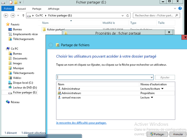 Création d’un dossier de partage accessible par les utilisateurs du ...