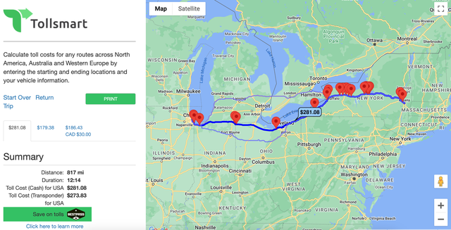 Free Toll Calculator - Tollsmart