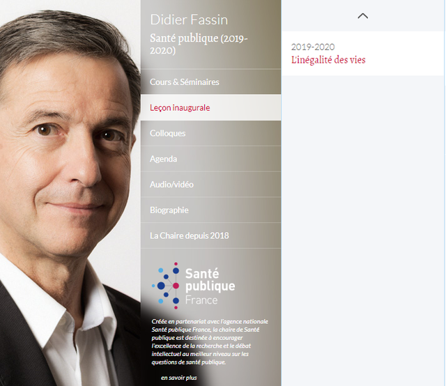 Les inégalités de vie, Didier Fassin, sociologue et médecin, discours ...