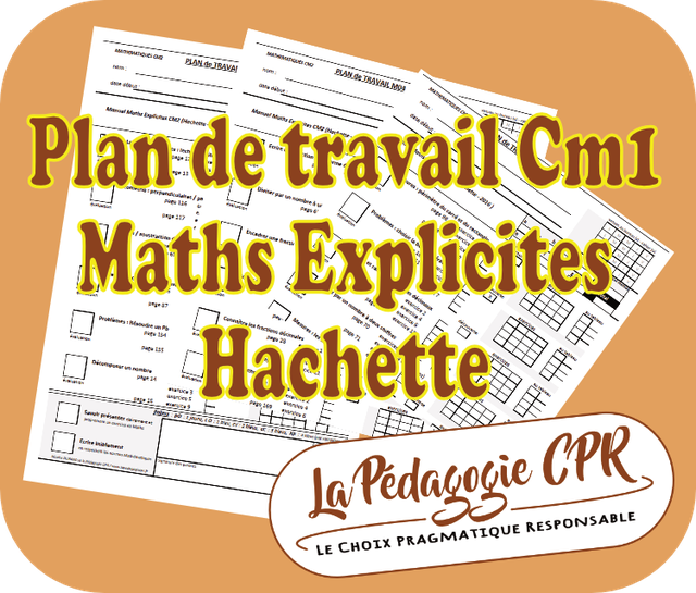 Plans de Travail CPR : Hachette - Maths Explicites CM1 - Site de ...