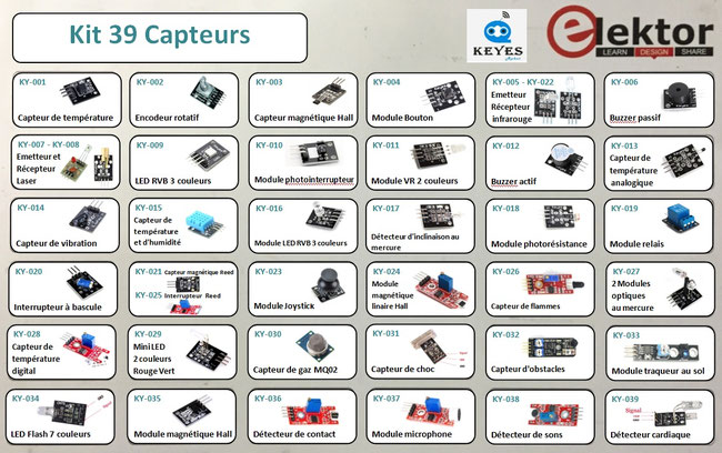 les kits 37 capteurs - Ardwinner