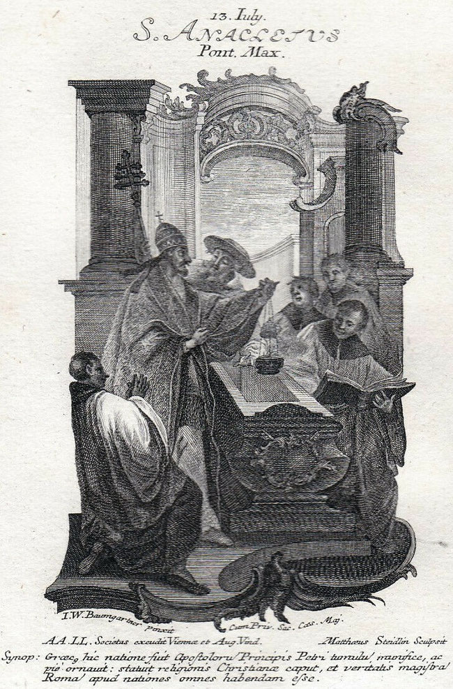 Anaklet, Papst - Heiligen-Legende - Die Heiligen und Seligen der Katholischen Kirche.
