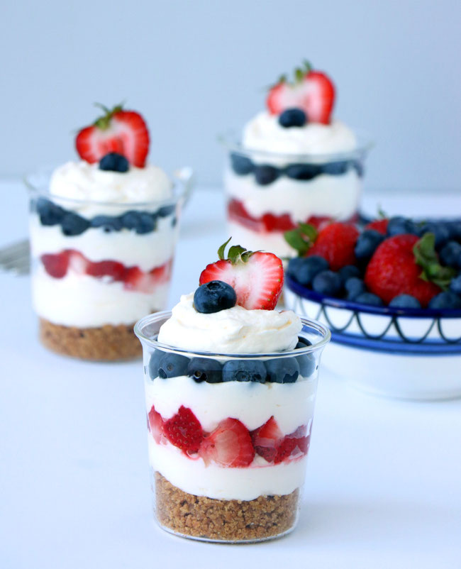 Recette Cheesecakes aux fruits rouges en verrines - Boutique Lucille ...