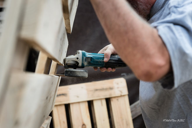 Transformation de palettes - Mat'et Eau ASBL