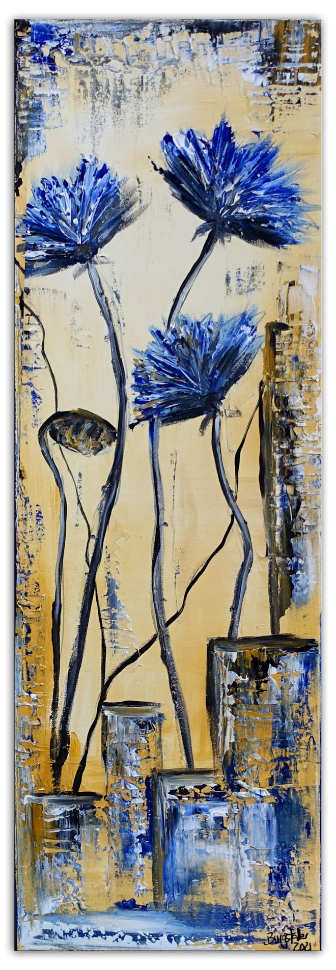 Blumen Original Bilder Malerei abstrakt - Burgstaller