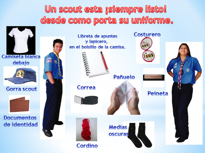 Qué debes portar con tu uniforme scout - Asociacion Scout de Colombia ...