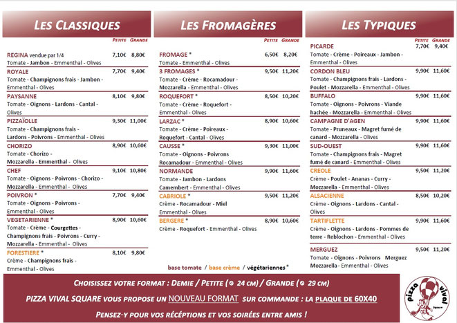 PIZZA VIVAL SQUARE - Pizza Vival Square, les meilleures pizzas d'Aurillac