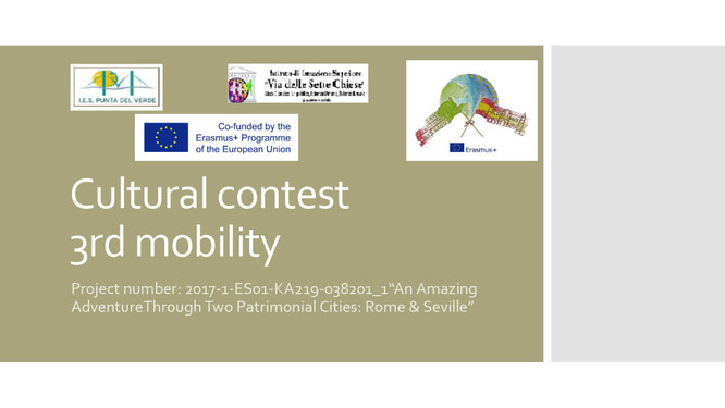 Cultural contest 2019 - Página web de romasevillaerasmus
