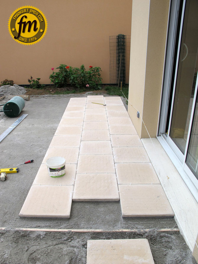 Terrasse en dalles - Site de Frédéric Mainguet