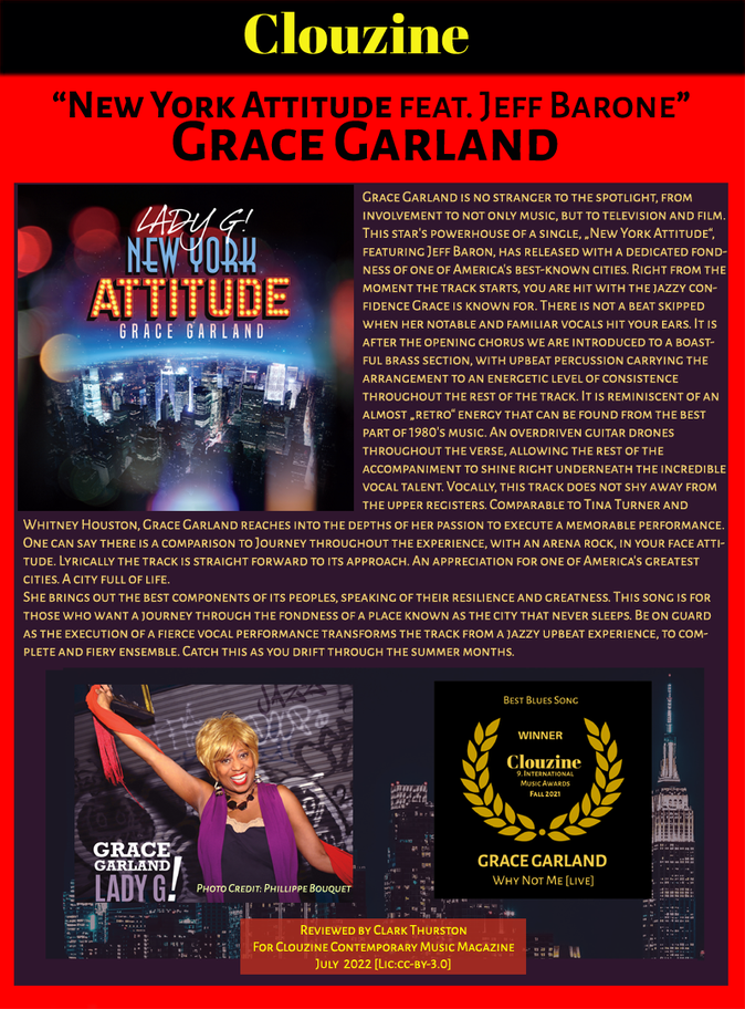 "New York Attitude ft. Jeff Barone” by GRACE GARLAND reviewed by Clark ...