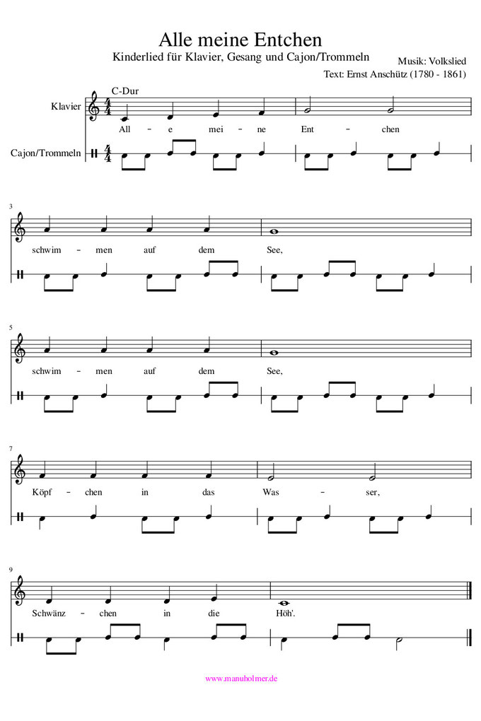 Kinderlieder mit Trommelrhythmen begleiten: Tipps, Ideen & Noten für ...