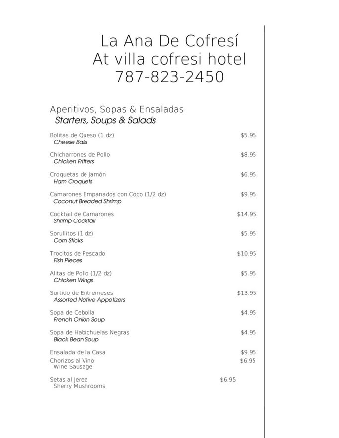 Rincon Restaurant Sample Menus - The Tourism Association of Rincon ...