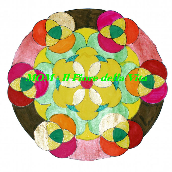 Mandala colorati a mano - Il Fiore della Vita - quadri e foto di ...