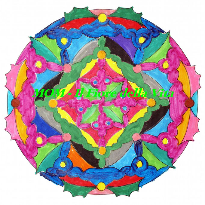 Mandala colorati a mano - Il Fiore della Vita - quadri e foto di ...