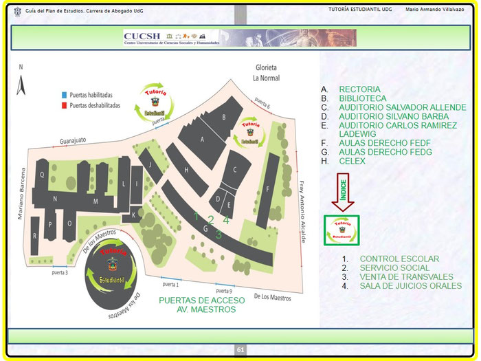 Mapas Cucsh y Edificios F y G. Derecho - accionderecho-udg