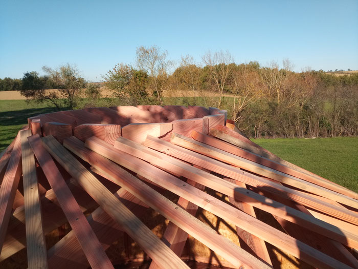 Yourte à charpente helicoidale - Bois egal MC2