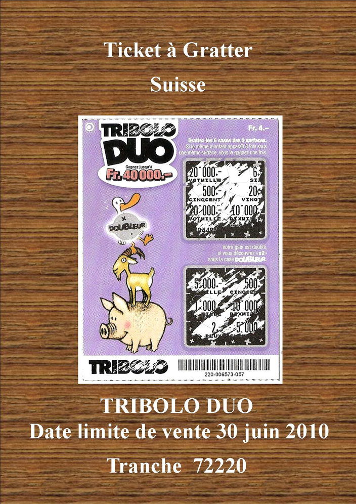 TRIBOLO DUO - Site de tickets-a-gratter
