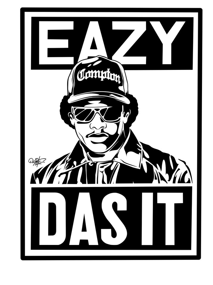 Eazy E Stencil Graffiti