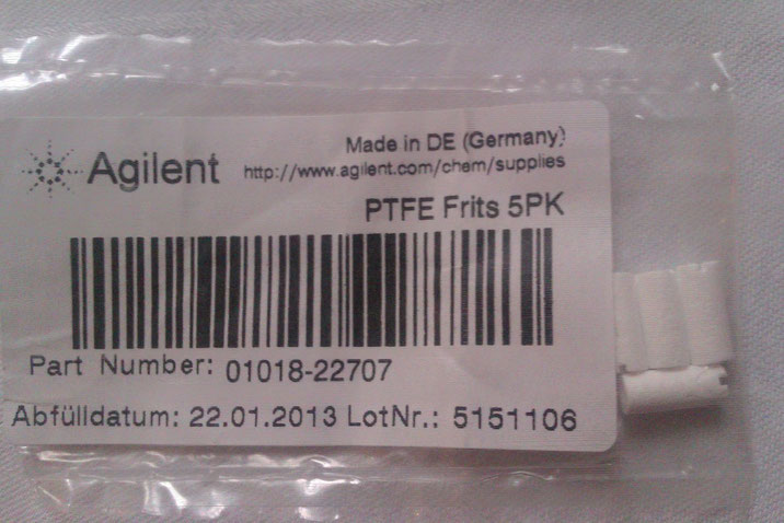 PTFE Frits - Messtechnik für Labor+Chromatographie+Medizin