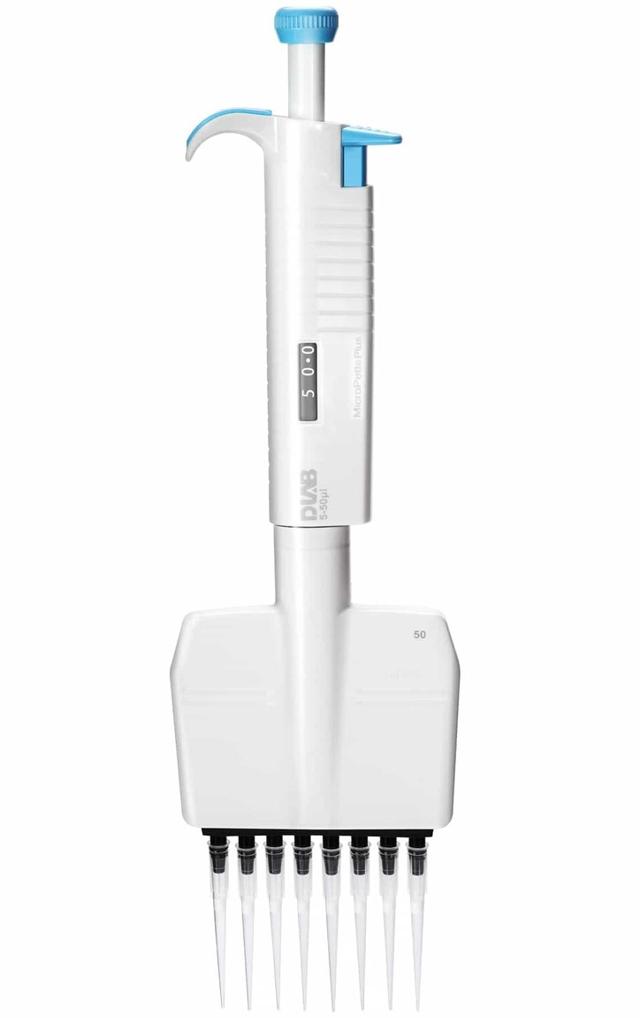 Micropipeta de 8 canales MicroPette Plus multicanal de volumen variable Autoclavable, DLAB ...