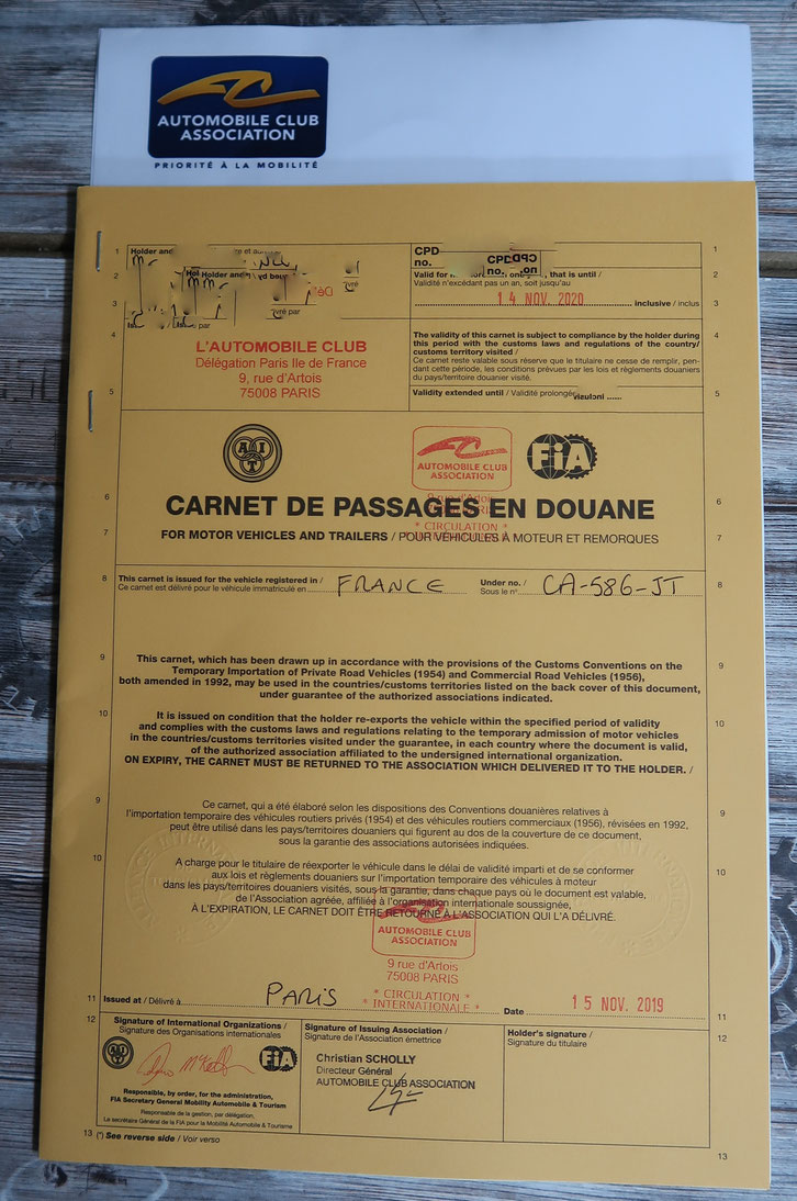 Le carnet de passage en douane - Site de familleguezelle