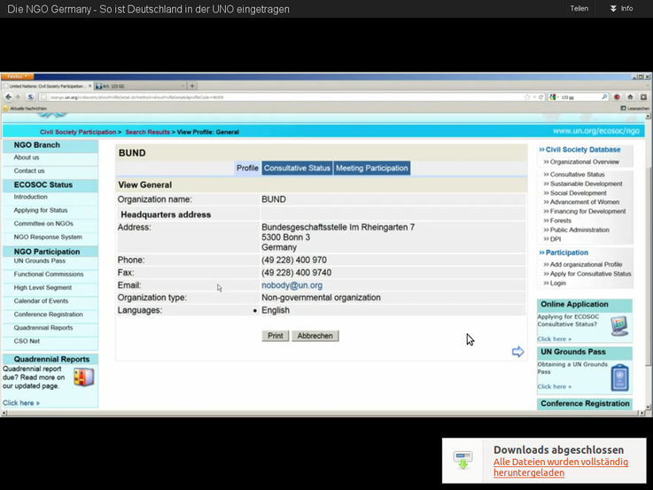 BUND eine NGO - denk-mal-schutzs Webseite!