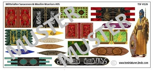 Mittelalter Kreuzzüge - TS Miniaturen Fahnen in 1:72 / 28mm und mehr