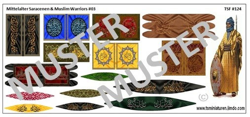 Mittelalter Kreuzzüge - TS Miniaturen Fahnen in 1:72 / 28mm und mehr