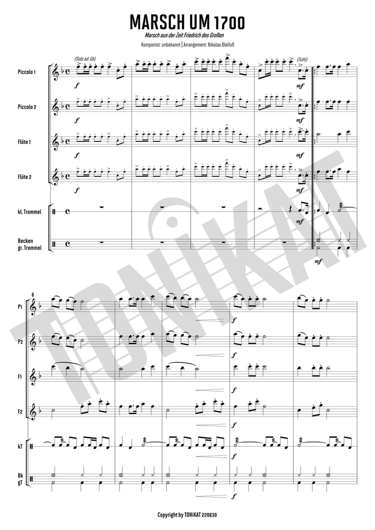 MARSCH UM 1700 - TONiKAT