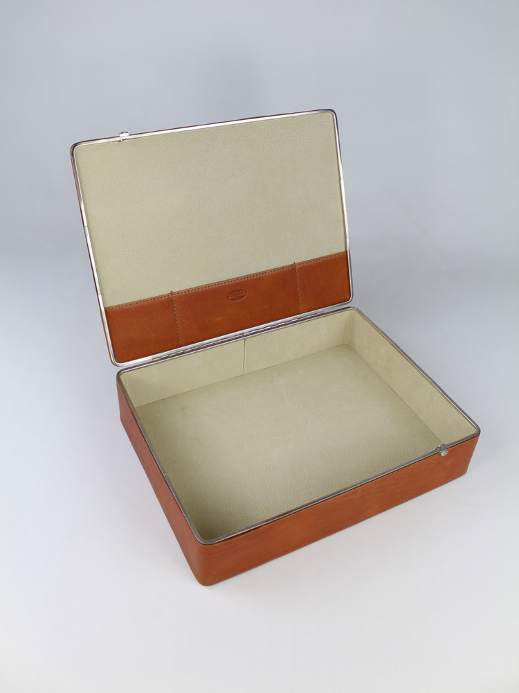 Aufbewahrungsbox, Dekobox aus Leder - leather box - F. HAMMANN - Fine ...