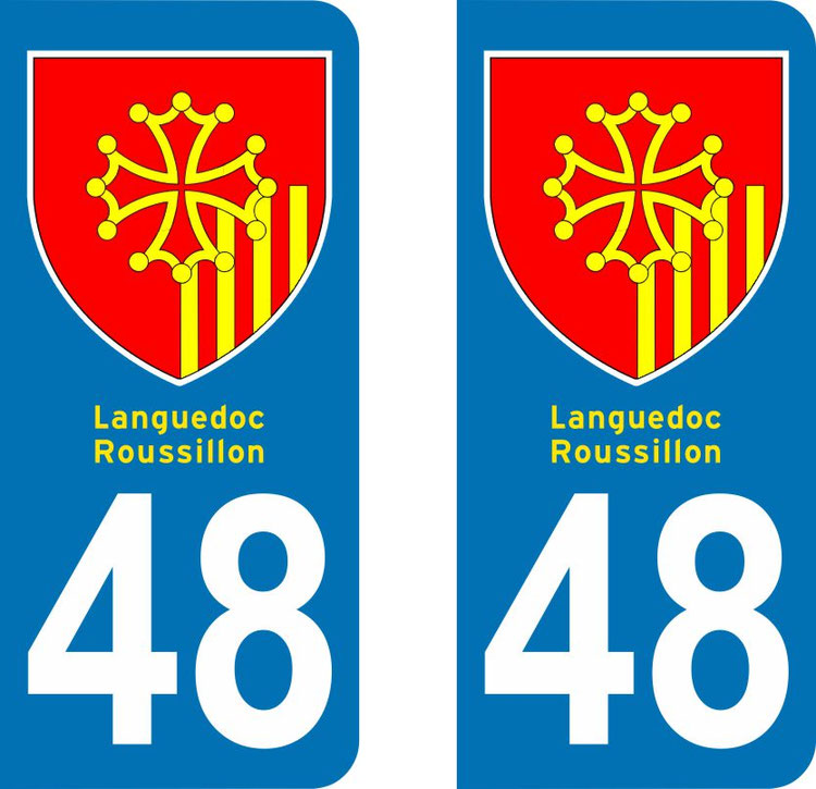 LANGUEDOC ROUSSILLON - stickers pour plaques immatriculation, adhésifs ...