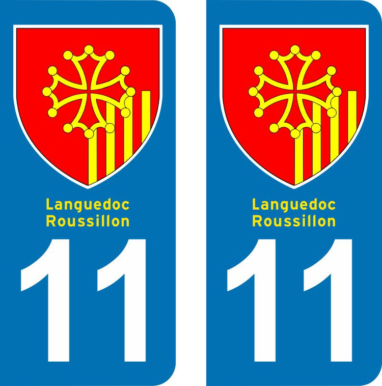 LANGUEDOC ROUSSILLON - stickers pour plaques immatriculation, adhésifs ...