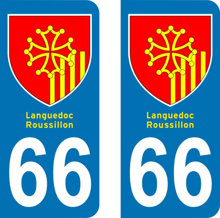 LANGUEDOC ROUSSILLON - stickers pour plaques immatriculation, adhésifs ...