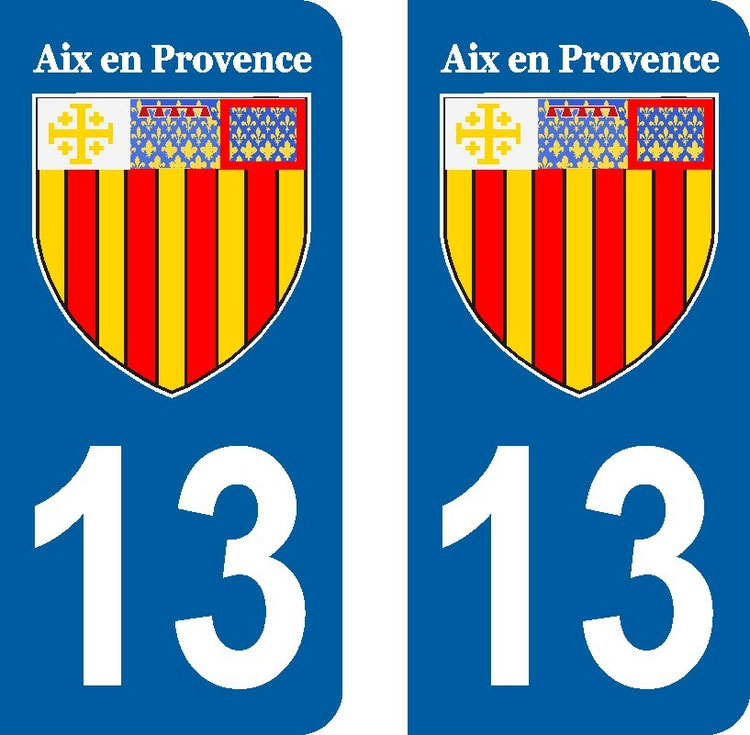 AIX EN PROVENCE - stickers pour plaques immatriculation, adhésifs logos ...