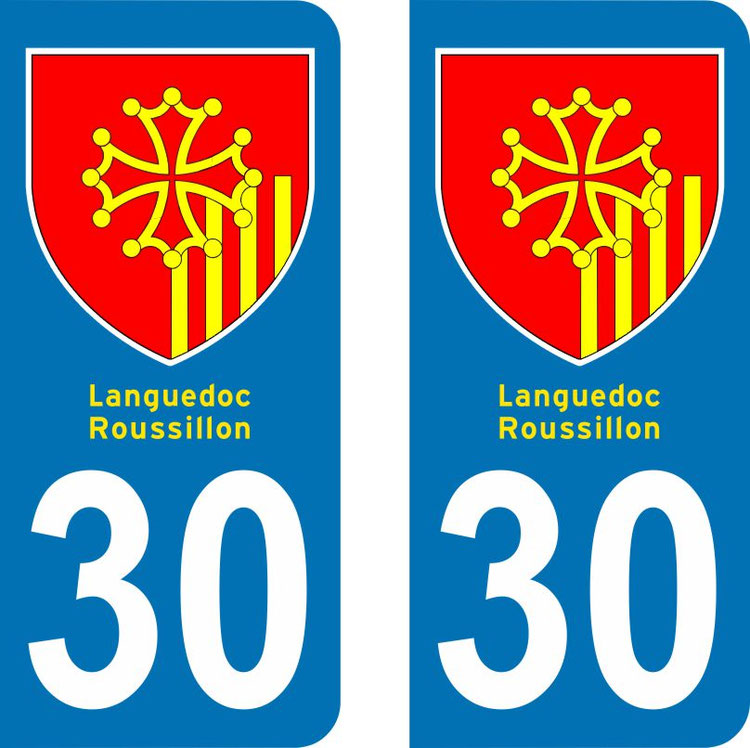 LANGUEDOC ROUSSILLON - stickers pour plaques immatriculation, adhésifs ...
