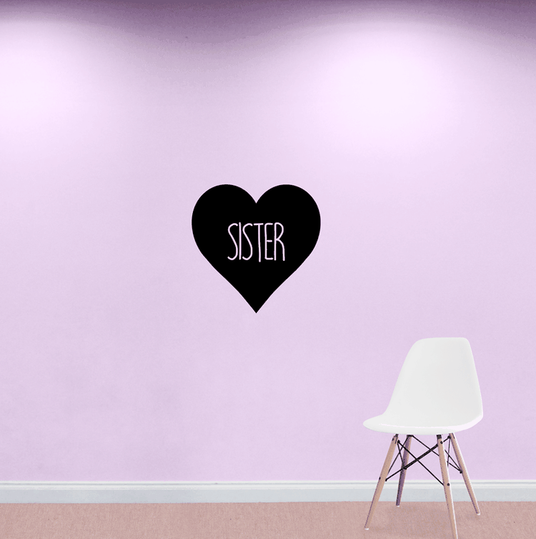 Family Hearts Sister & Sisters | Vinyl Wall Sticker - Wall Art Company