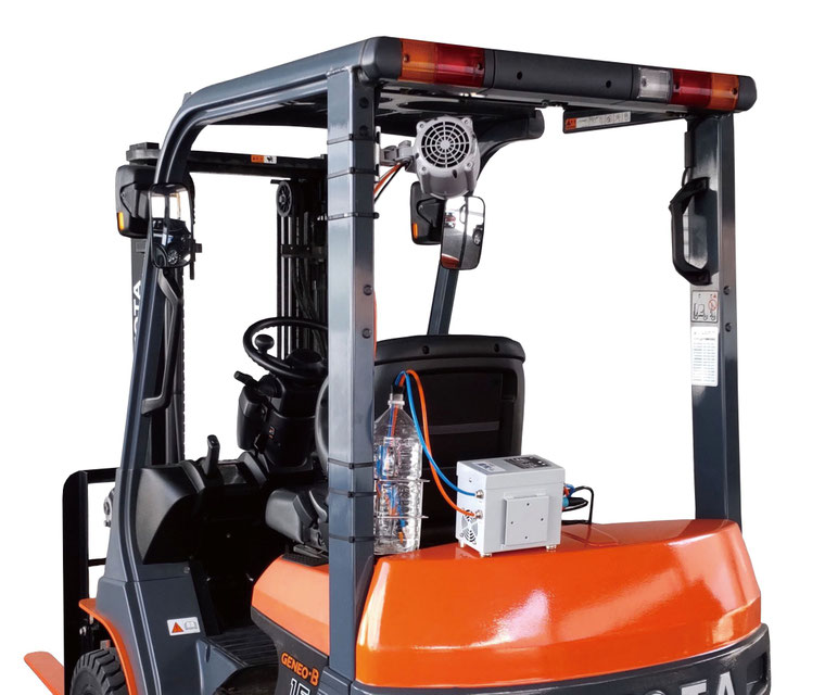 EvapoCooler: Dry misting evaporative cooler for forklift operators ...