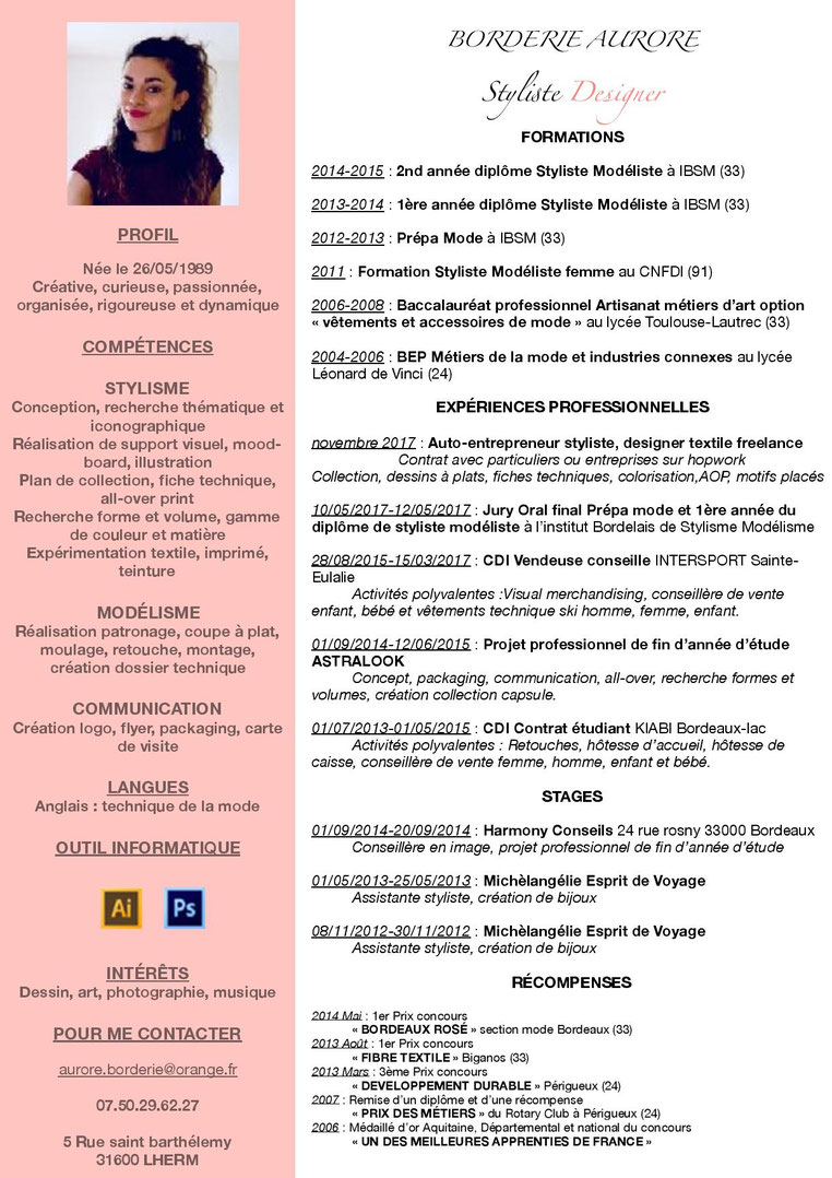 CURRICULUM VITAE - Site de borderie-aurore