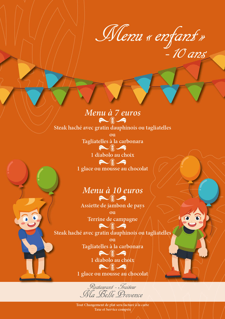 Menu enfant - restaurant-traiteur Pargny-Filain 02000