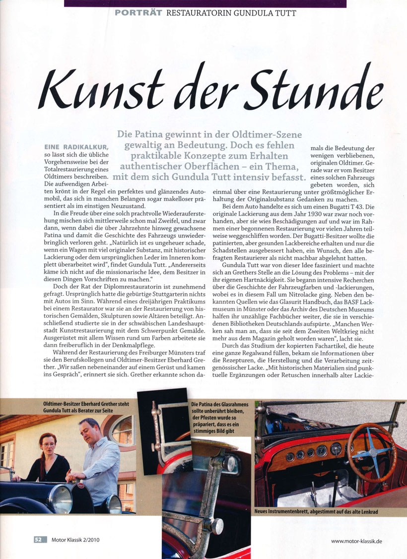 Motor Klassik 2/2010 - Dr. Gundula Tutt - Omnia Restaurierung ...