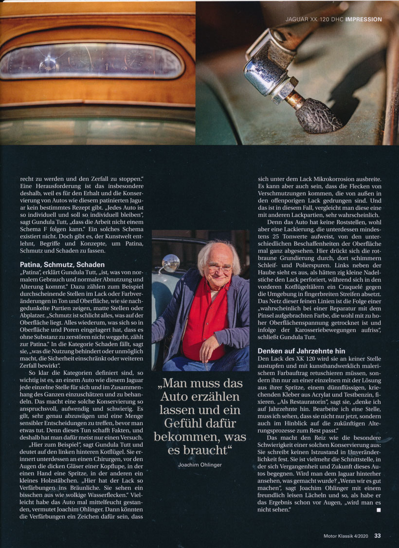 Motor Klassik 4/2020 - Dr. Gundula Tutt - Omnia Restaurierung ...